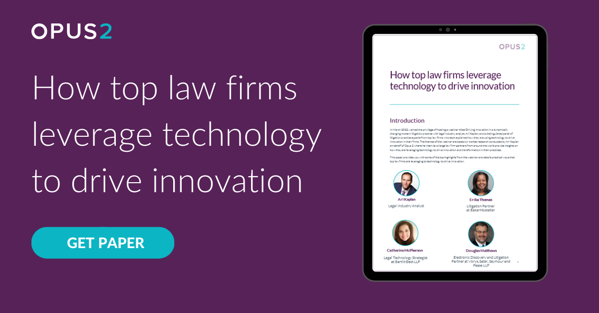 How top law firms leverage technology to drive innovation | White Paper